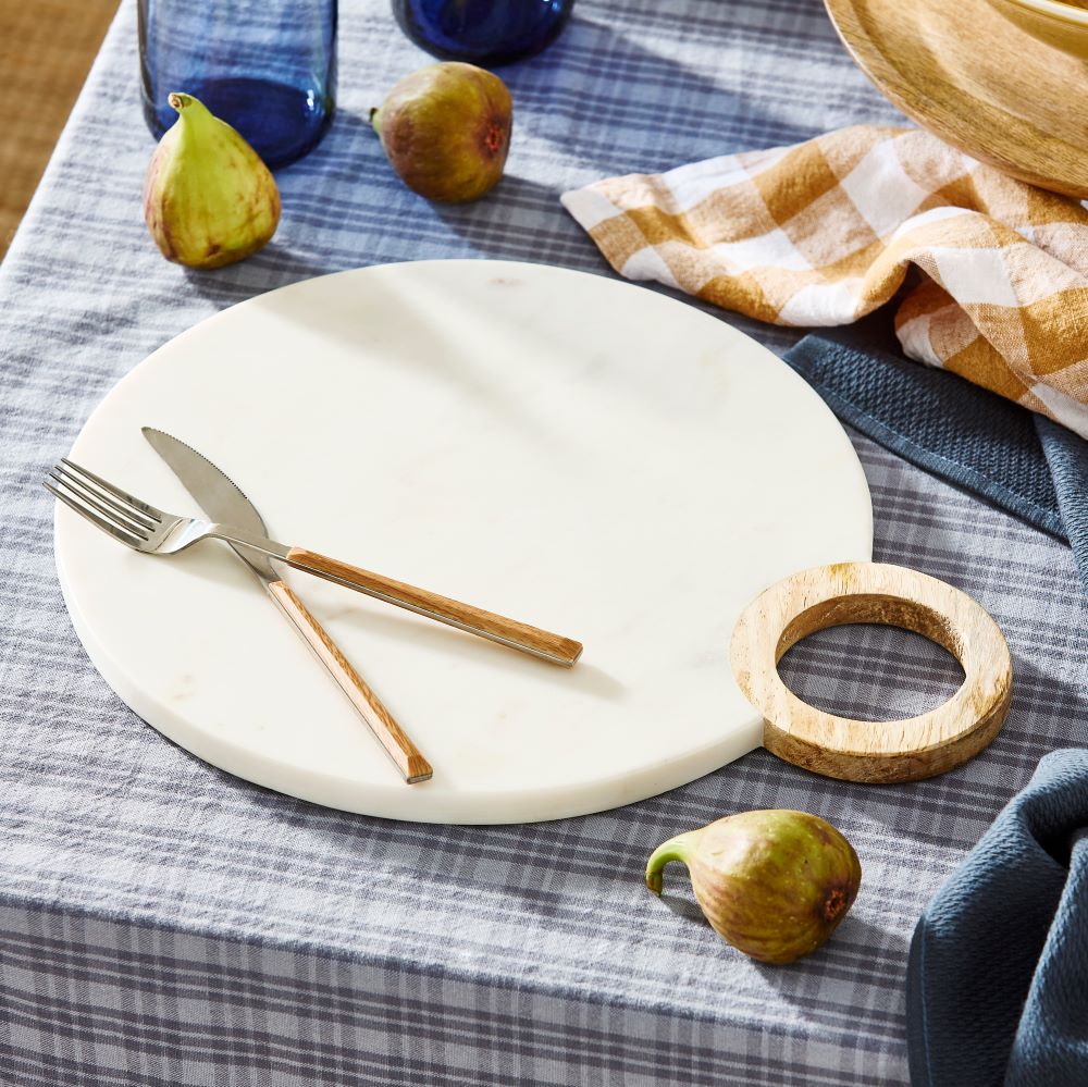 Boston Kitchen White Marble Serving Board | Adairs