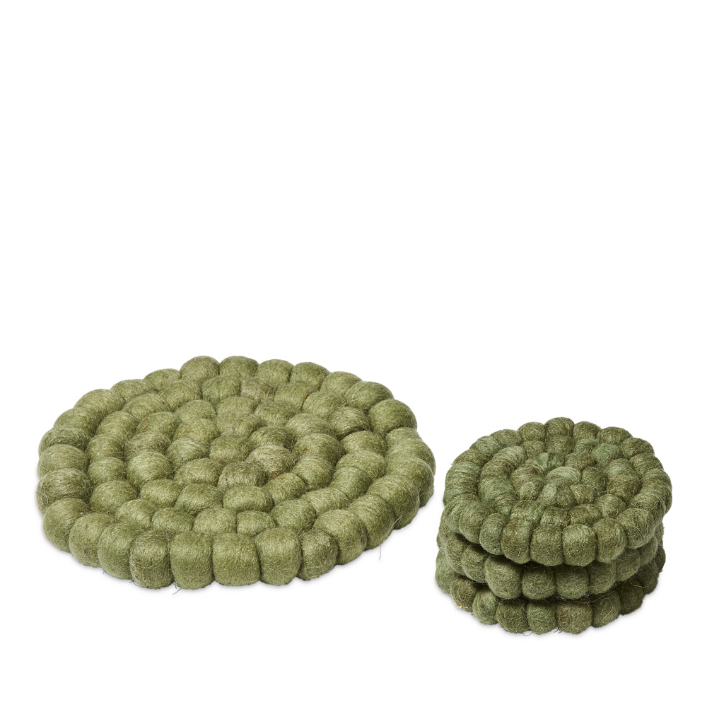 New Zealand Green Wool Trivet | Adairs