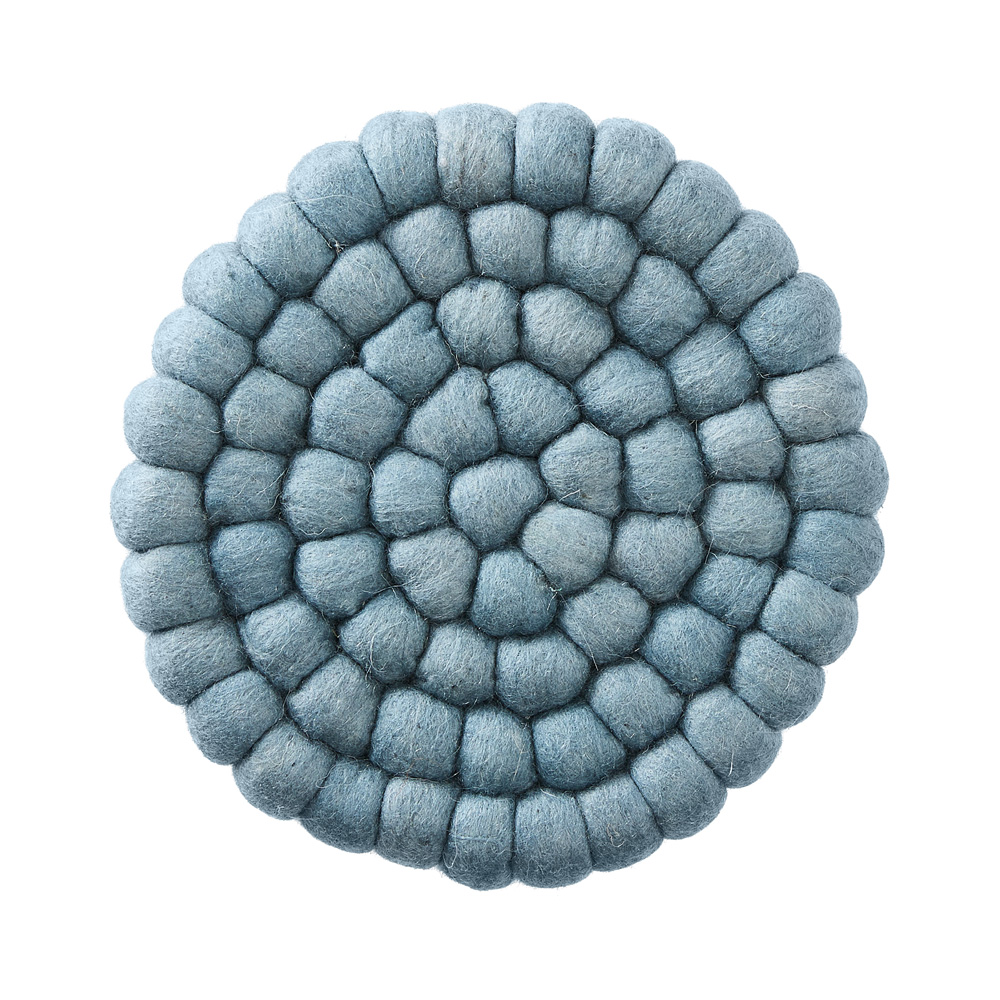 New Zealand Sky Blue Wool Trivet | Adairs