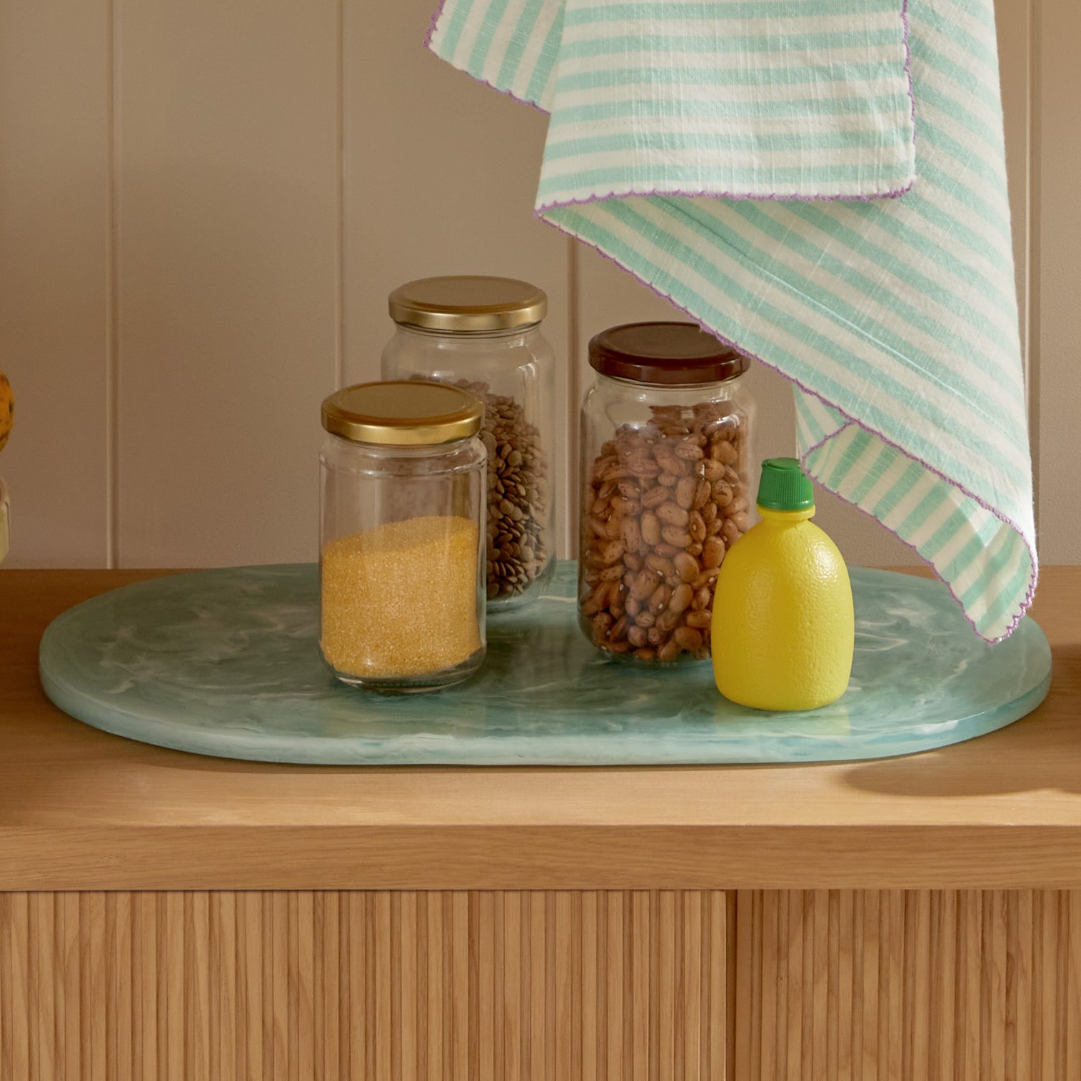 Calypso Mint Resin Food Platter | Adairs