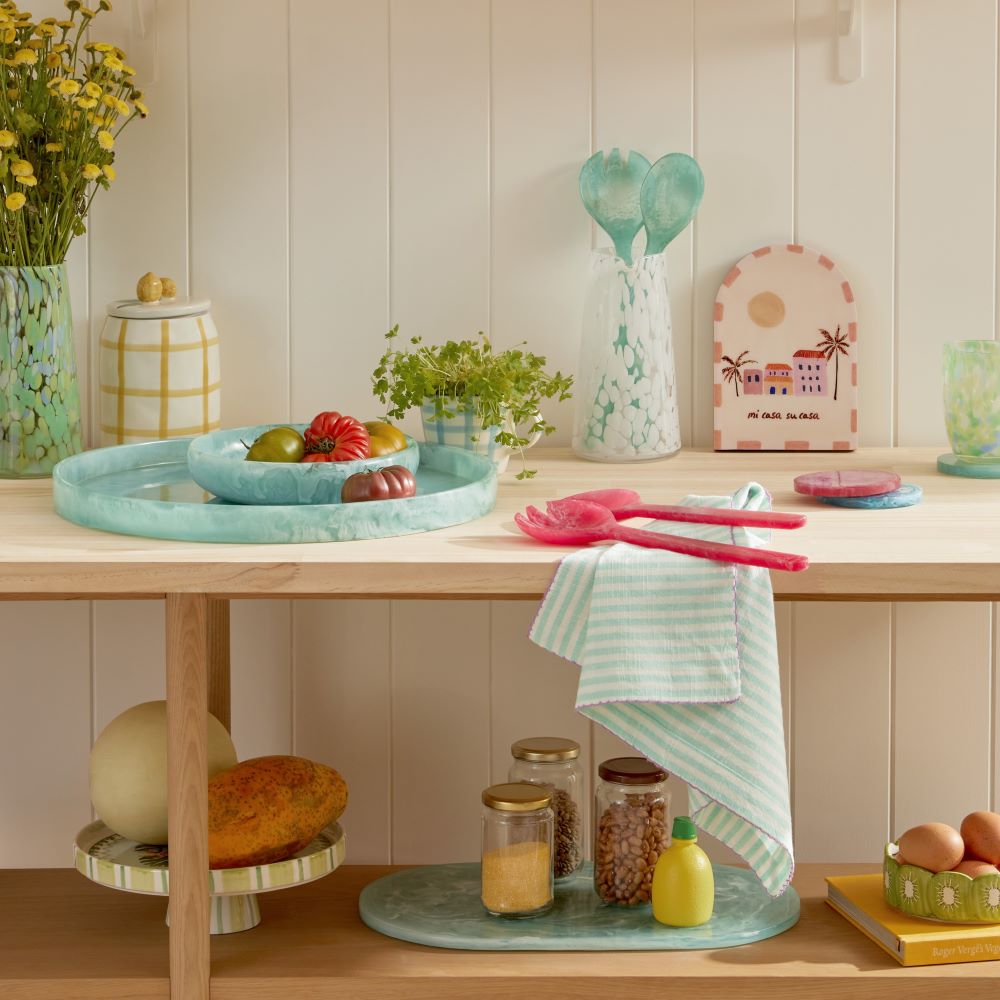 Calypso Raspberry Resin Salad Server Set of 2 | Adairs