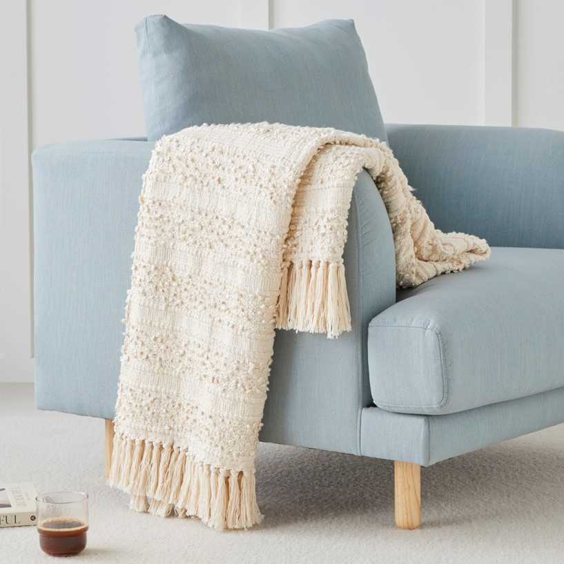 Somerset Natural Throw | Adairs