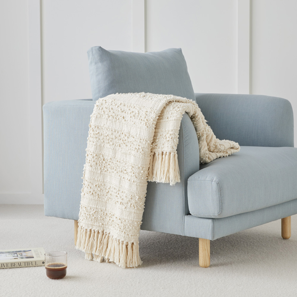 Somerset Natural Throw | Adairs