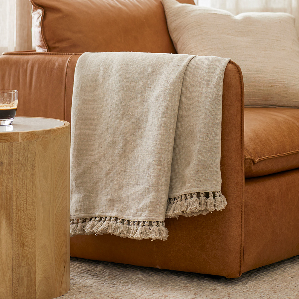 Yuri Natural Throw | Adairs