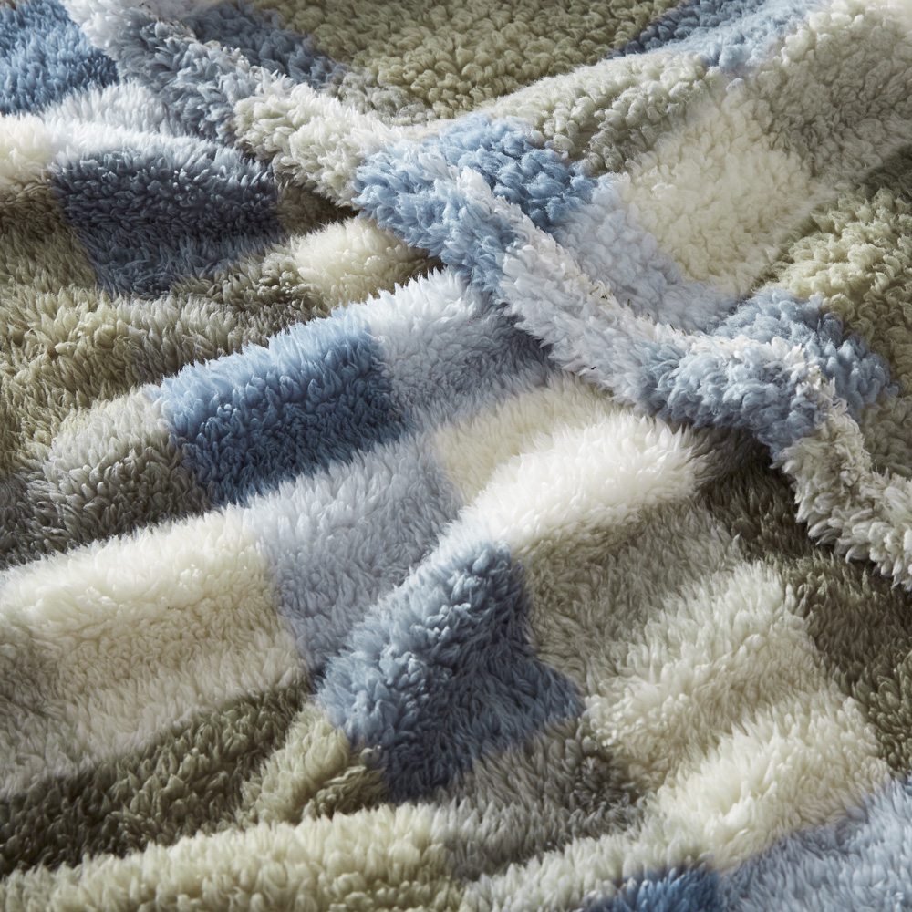 Cloud Green Check Throw | Adairs