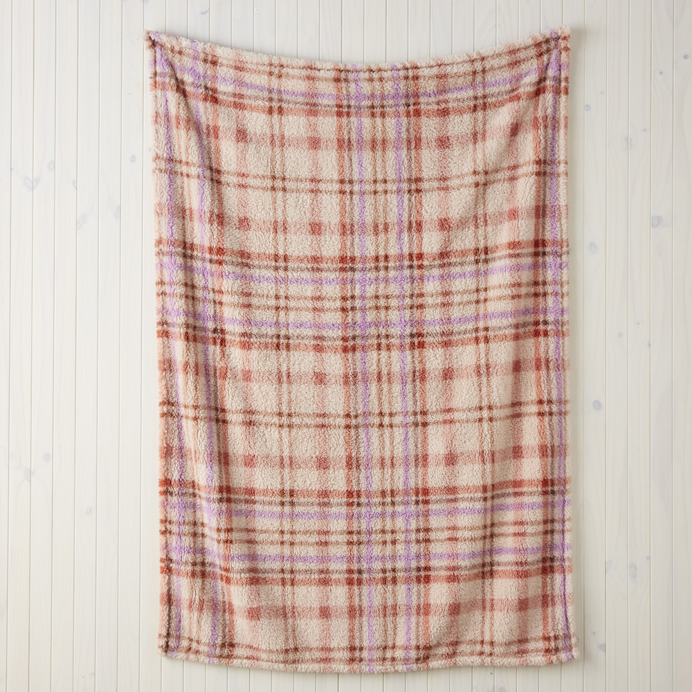 Cloud Sunset Check Throw | Adairs