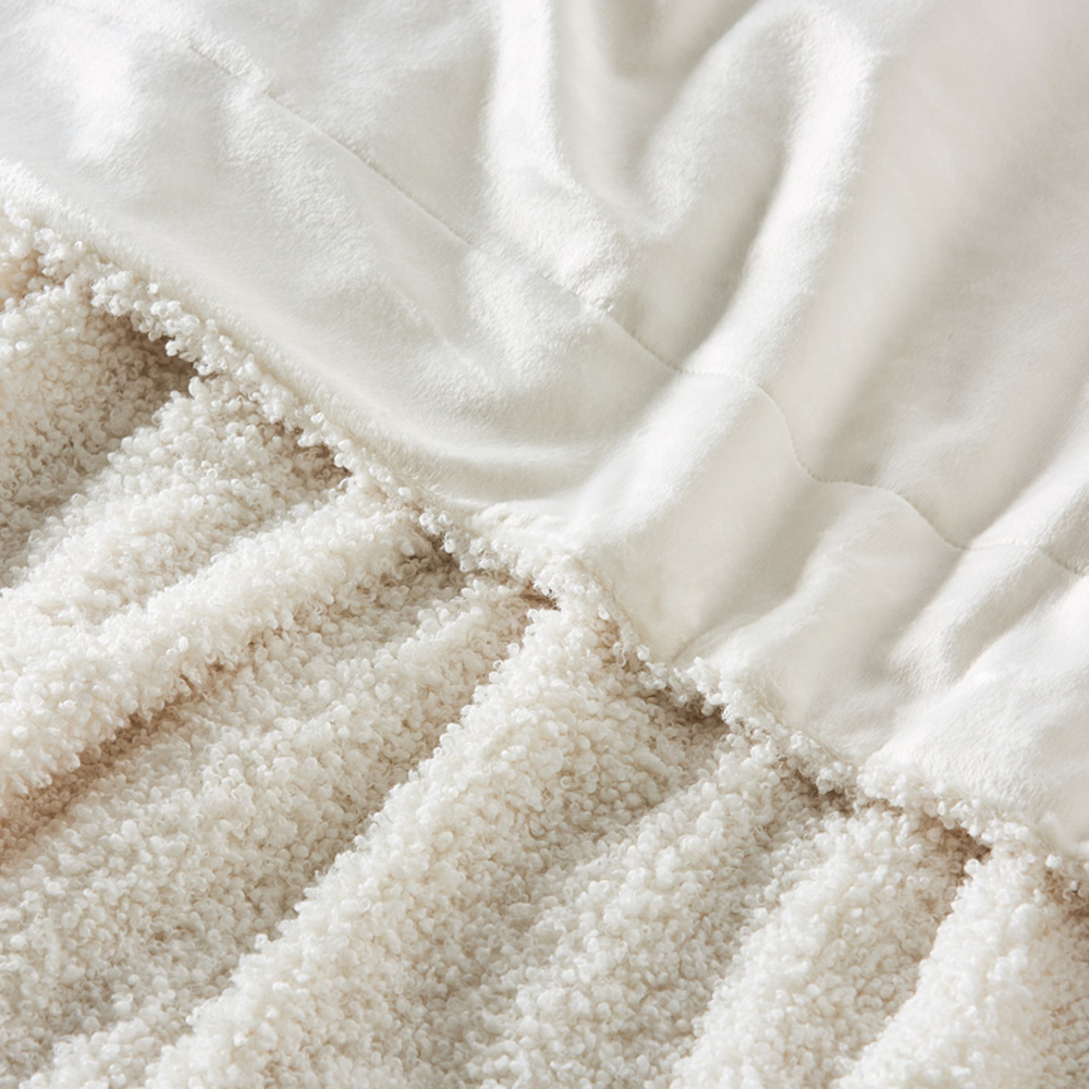 Manhattan Natural Boucle Blanket | Adairs