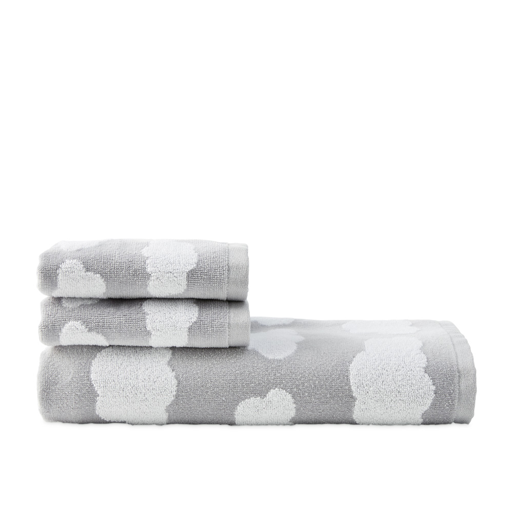 Adairs Kids - Dreamy Cloud Grey Face Washers Pack of 2 | Adairs