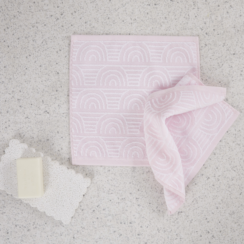 Adairs Kids - Rainbow Dreams Pink Face Washers Pack of 2 | Adairs