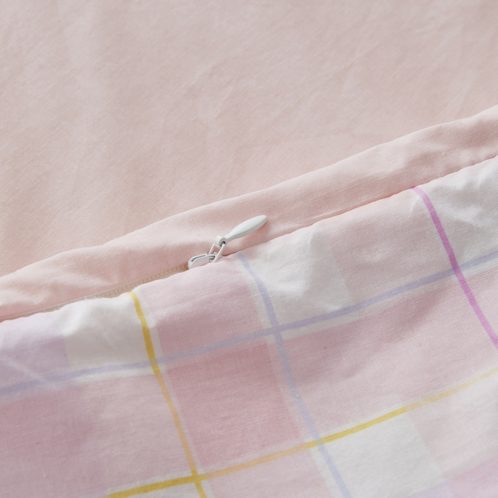 Adairs Kids - Cameron Check Pink Cot Quilt Cover Set | Adairs