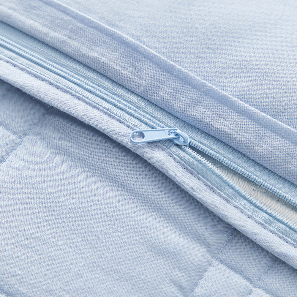 Adairs Kids - Murphy Powder Blue Quilted Cot Quilt Cover Set | Adairs