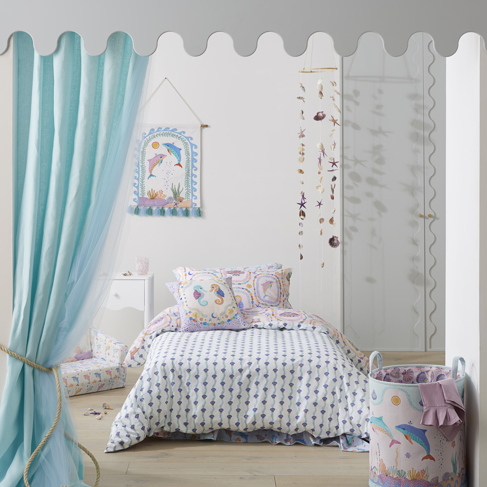 Adairs Kids - Karina Jambrak Mermaids Treasure Sandy Pink Quilt Cover ...