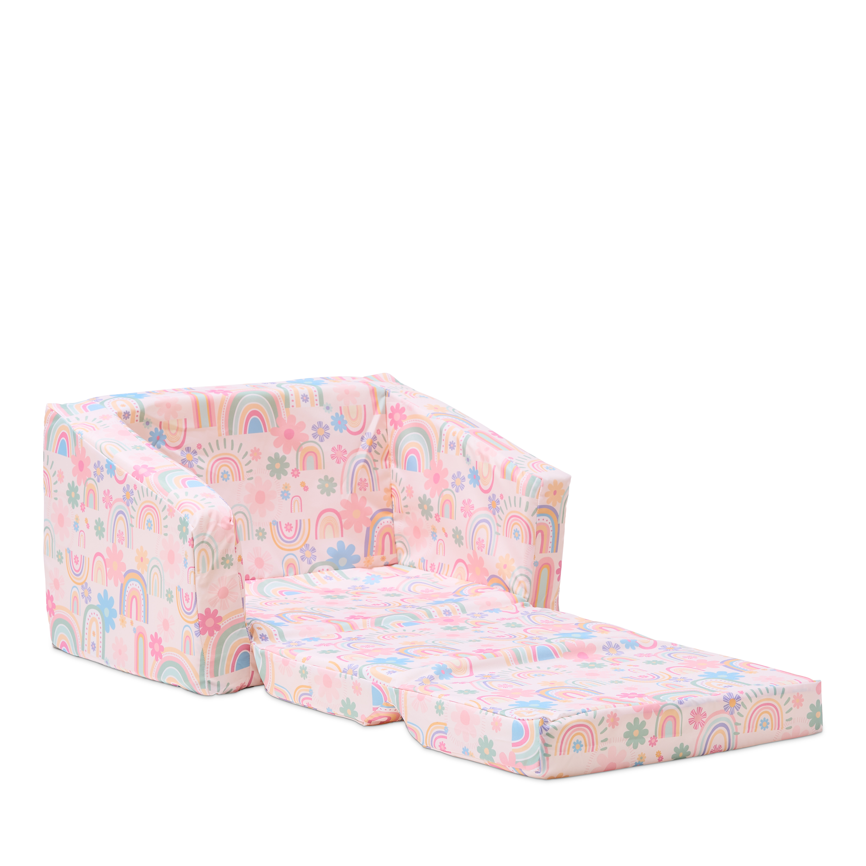 Adairs Kids - Sunshine and Rainbows Pink Flip Out Sofa | Adairs