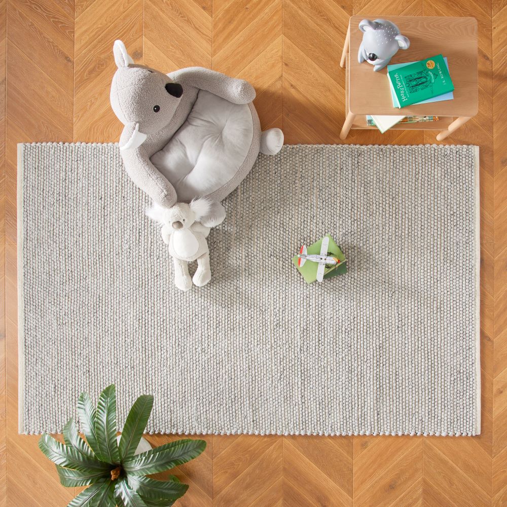 Adairs Baby - Cooper Grey Marle Woven Rug | Adairs