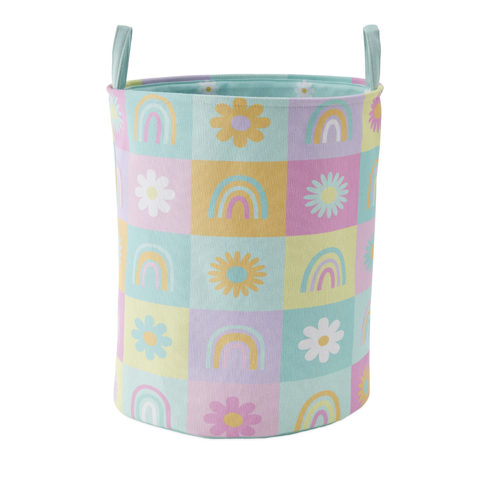 Adairs Kids - Sunshine & Rainbows Pastels Designer Printed Basket | Adairs