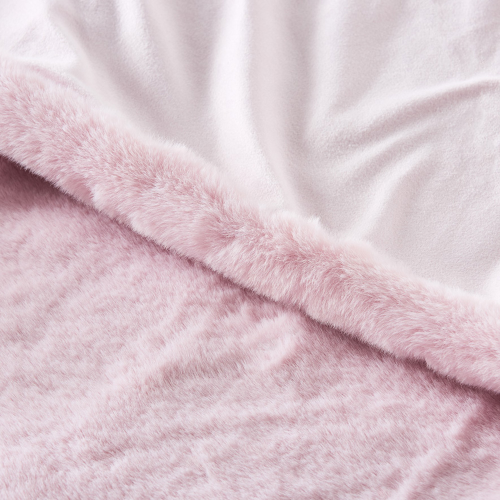 Adairs Kids - Faux Powder Pink Rabbit Fur Throw | Adairs