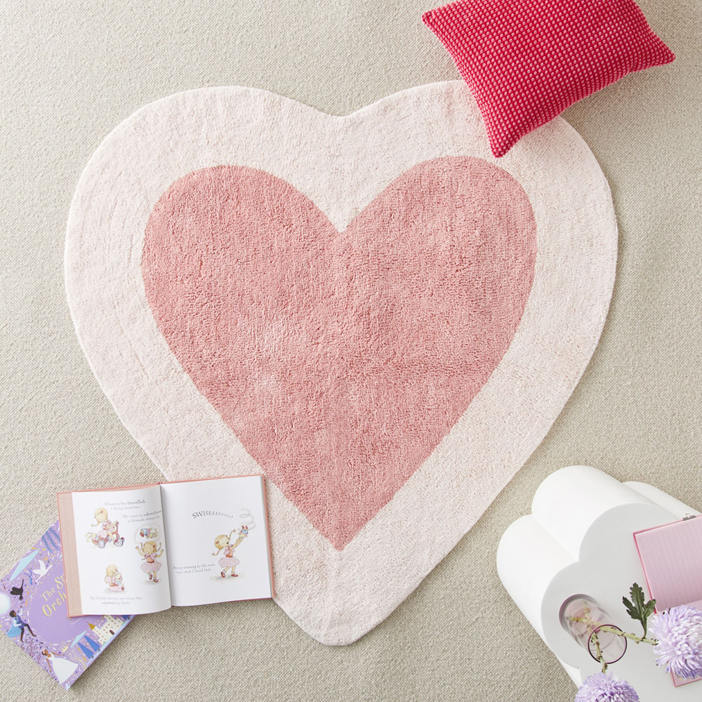 Adairs Kids - Decorative Hearts Rug | Adairs