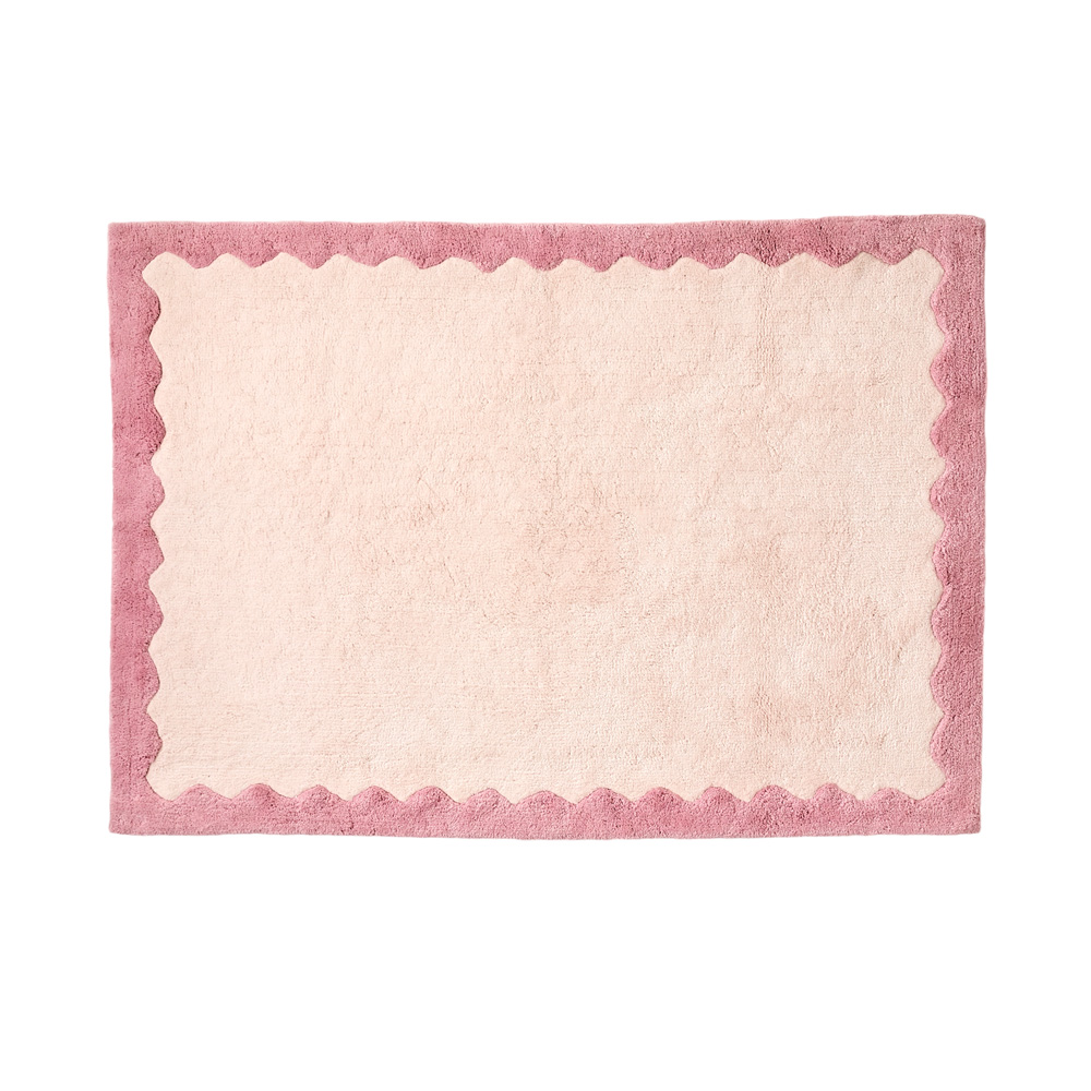 Adairs Kids - Decorative Wavey Pink Rug | Adairs