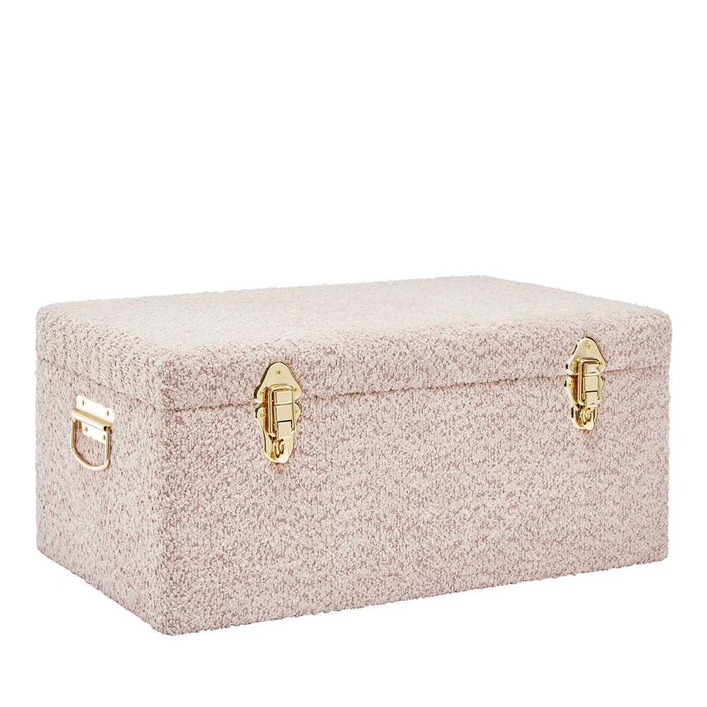 Adairs Kids - Heirloom Pink Boucle Storage Trunk | Adairs