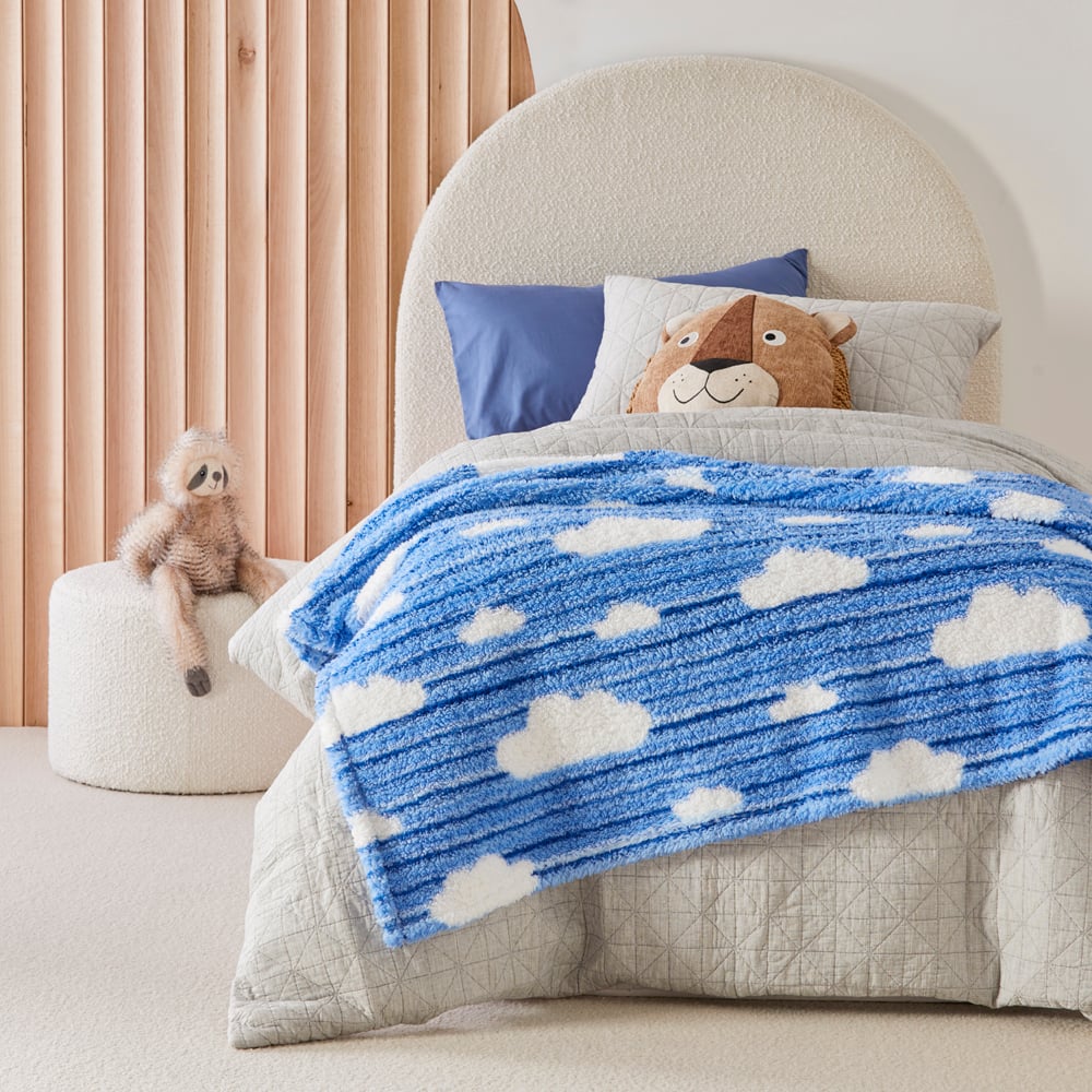 Adairs Kids - Sammy Up In The Clouds Sherpa Throw | Adairs