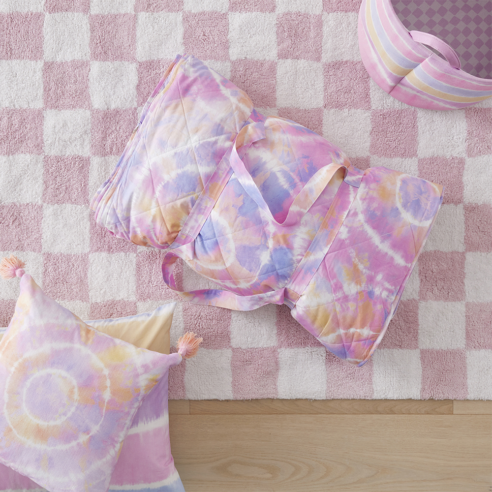 Adairs Kids - Sleepover Bubblegum Tie Dye Sleeping Bag | Adairs