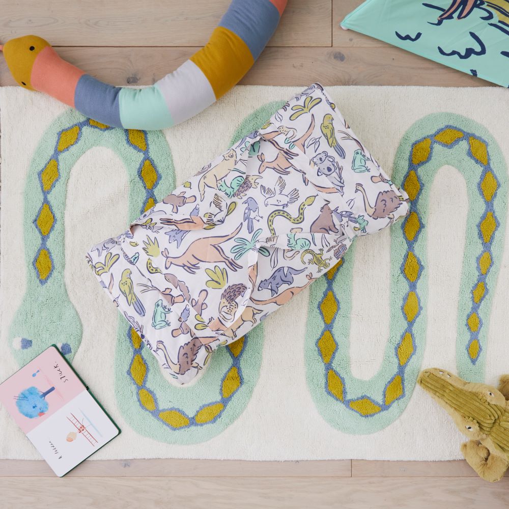 Adairs Kids - Animals of Oz Natural Sleepover Sleeping Bag | Adairs