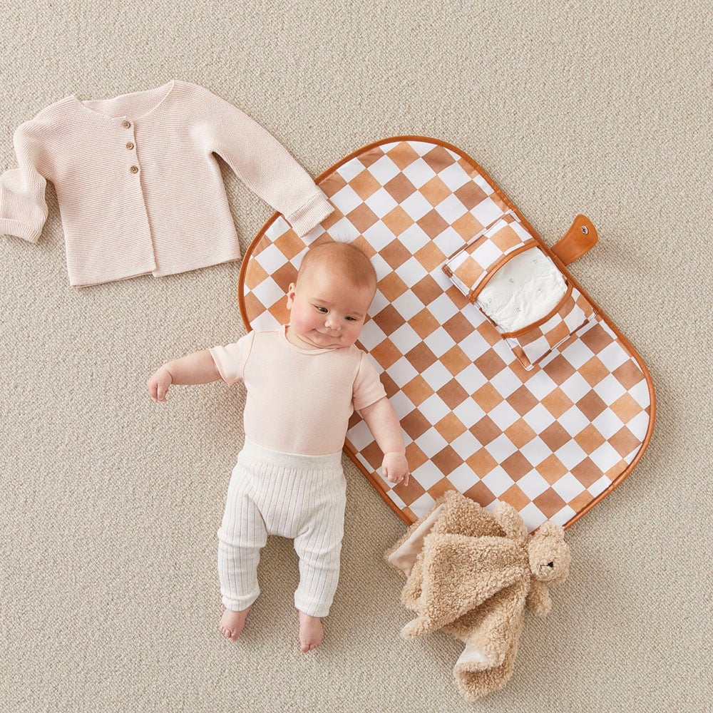 Adairs Kids - Travel Natural Rainbow Change Mat | Adairs