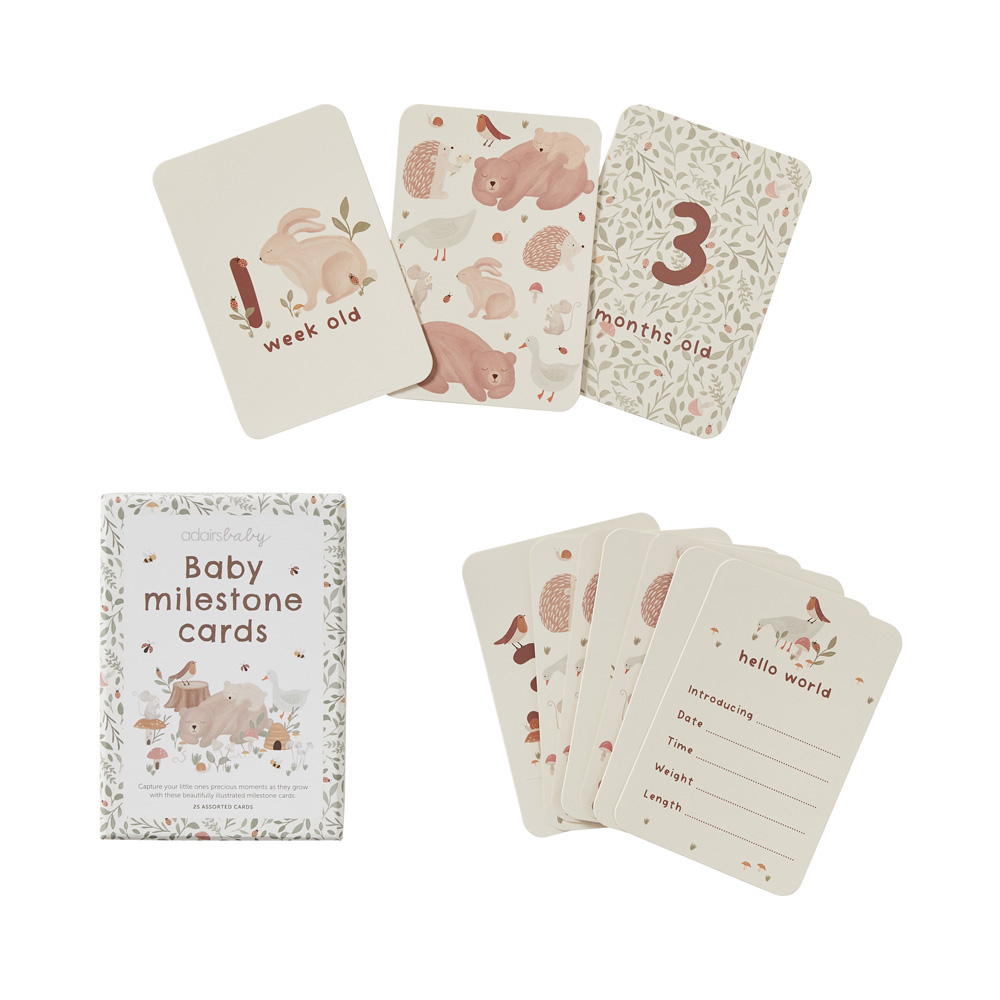 Adairs Baby - Milestone Forest Friends Cards | Adairs