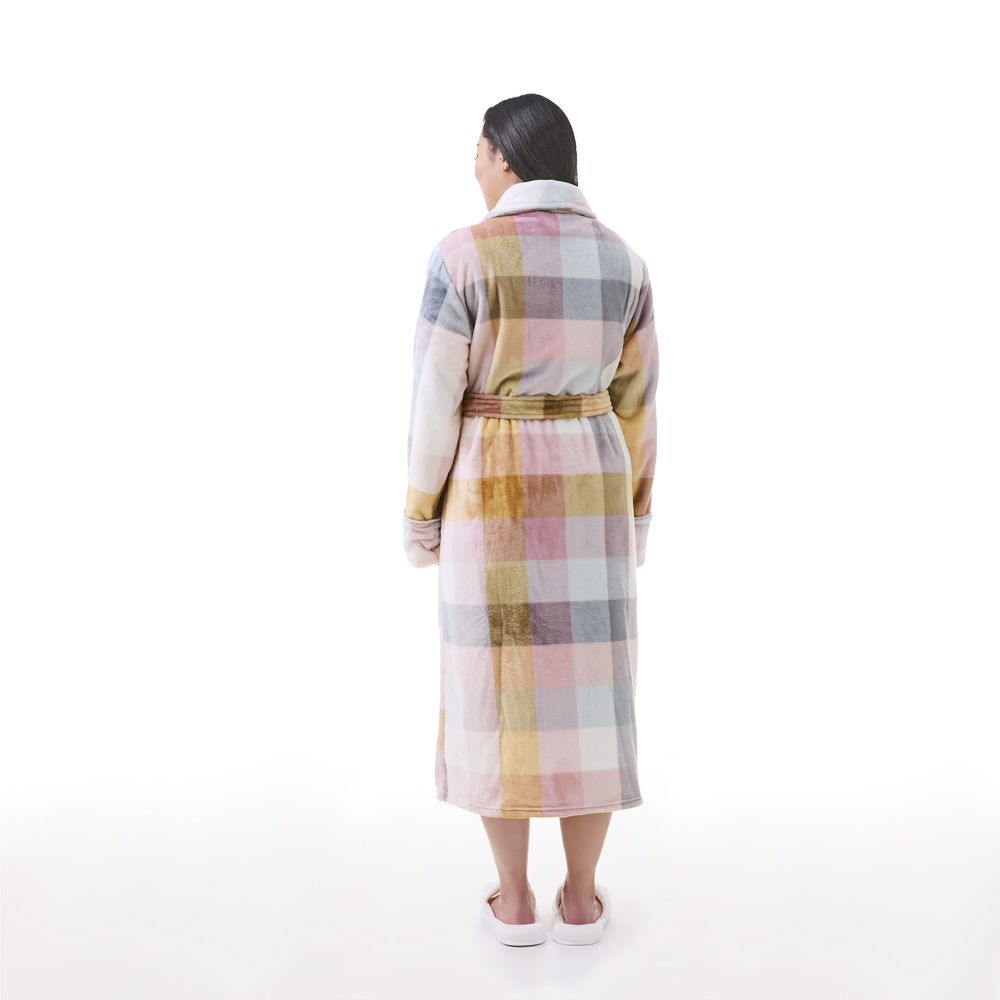 Printed Ultra Soft Multi Soulful Check Robe | Adairs