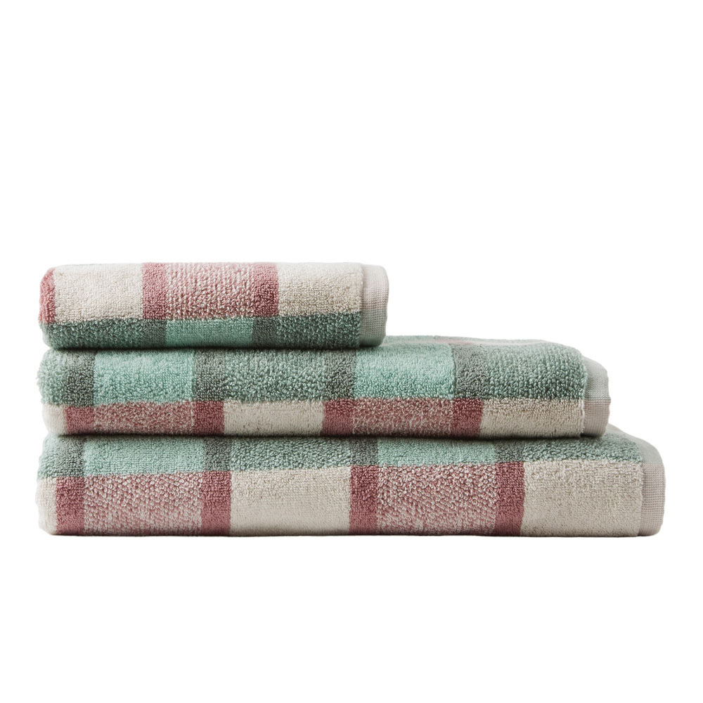 Wentworth Seafoam Multi Check Towel Range | Adairs