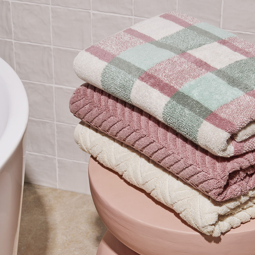 Wentworth Seafoam Multi Check Towel Range | Adairs
