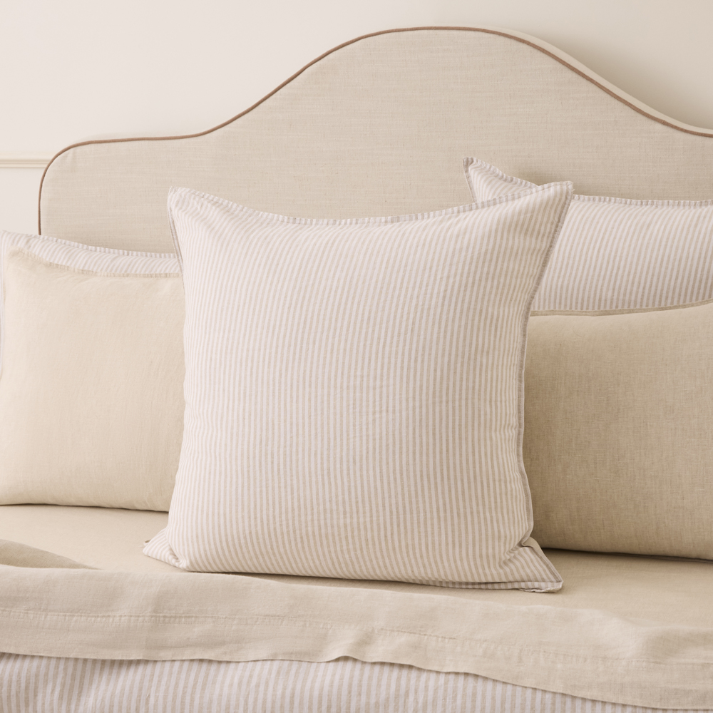 Vintage Washed Linen Linen & White Stripe Pillowcases | Adairs