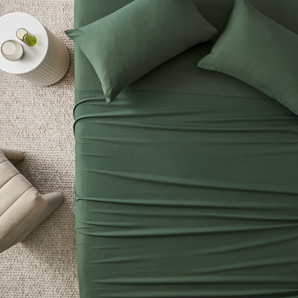 Microplush Pine Sheet Set | Adairs