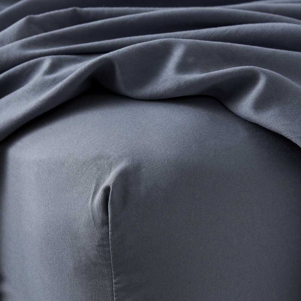 Microplush Steel Blue Sheet Set | Adairs