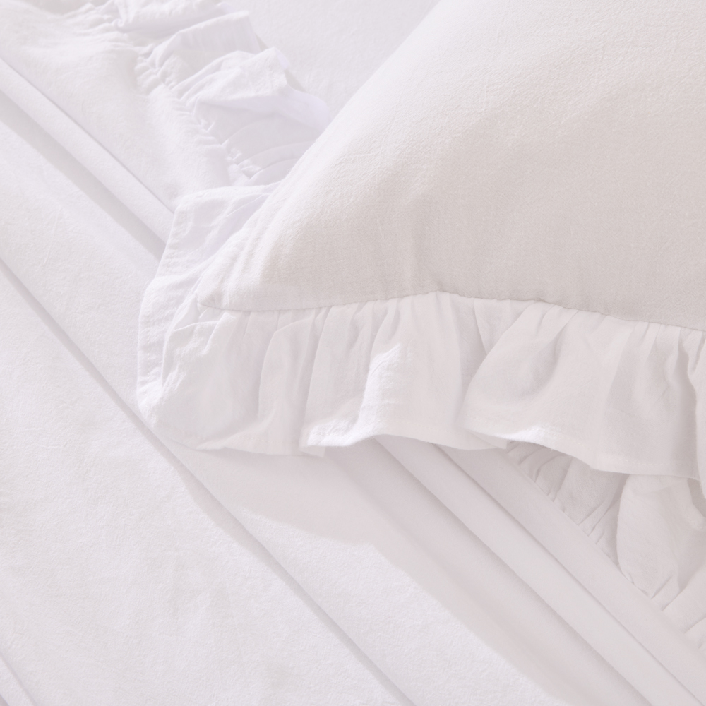 Ruffle Snow Sheet Set | Adairs