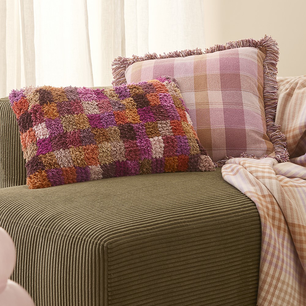 Preston Berries Check Cushion | Adairs