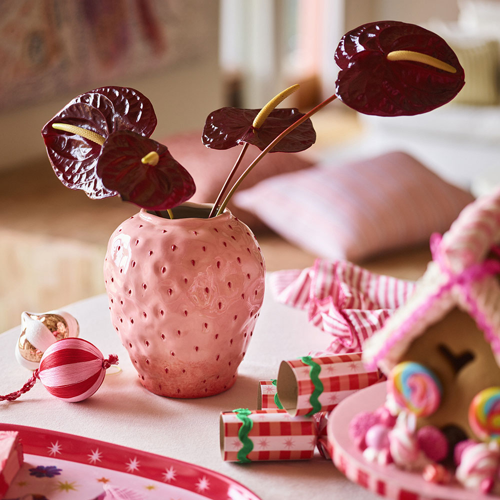 Strawberry Vase Pink | Adairs