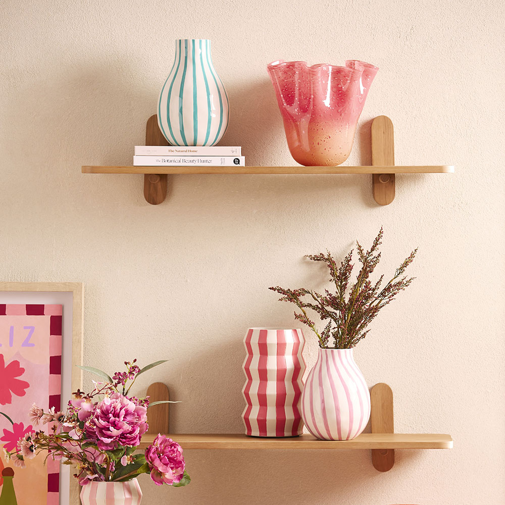 Fluted Ombre Blush Vase | Adairs