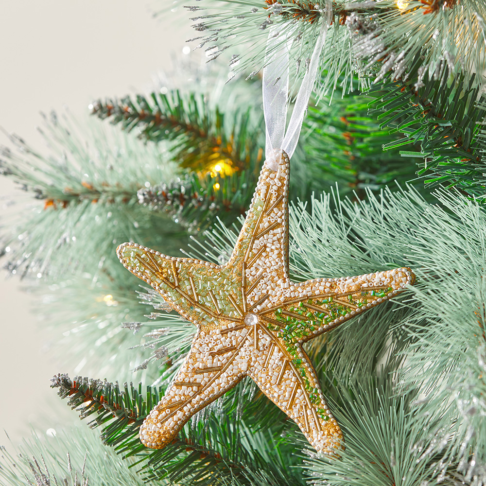 Coastal Beaded Starfish Ornament | Adairs