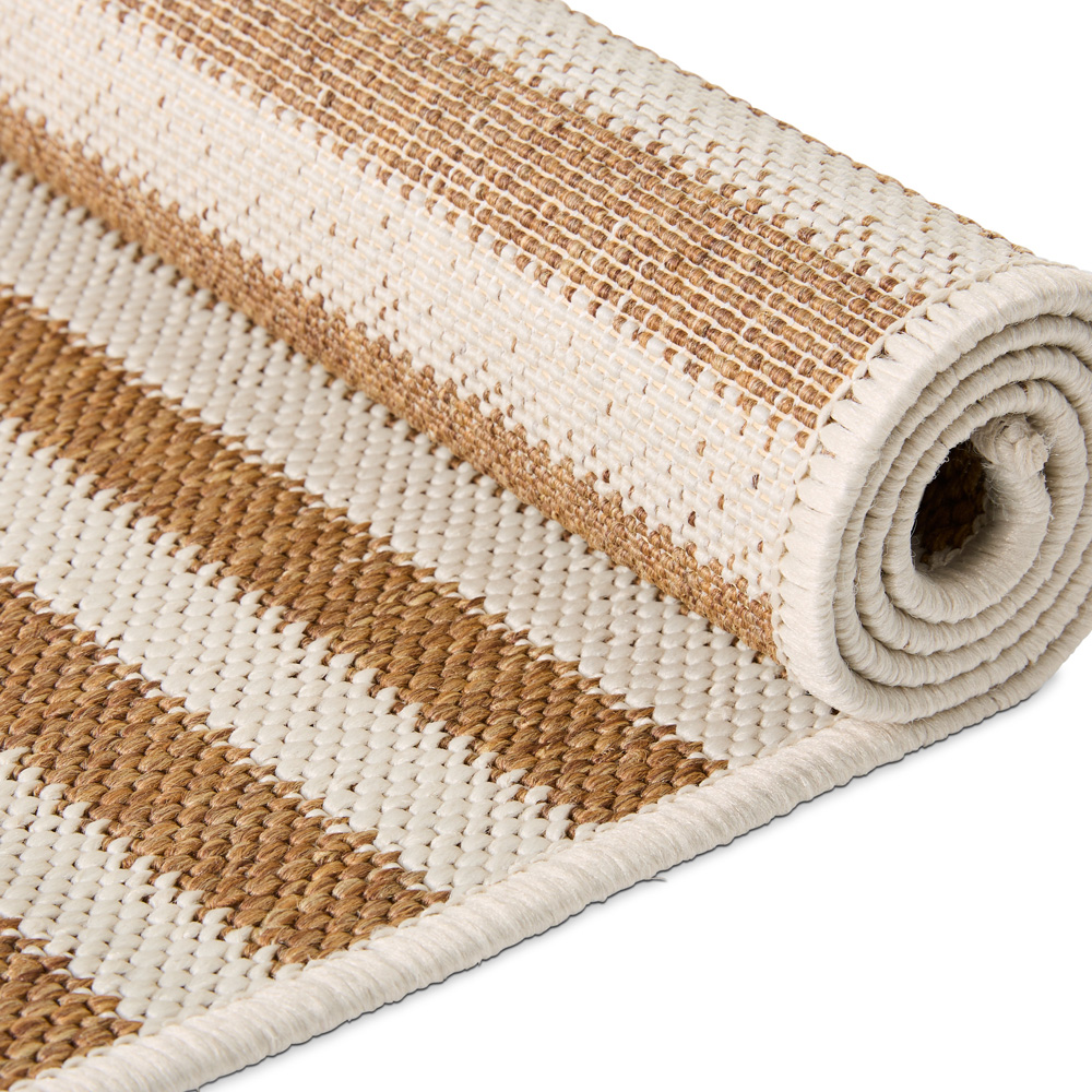 Soho Sand & Ivory Stripe Indoor & Outdoor Mat | Adairs