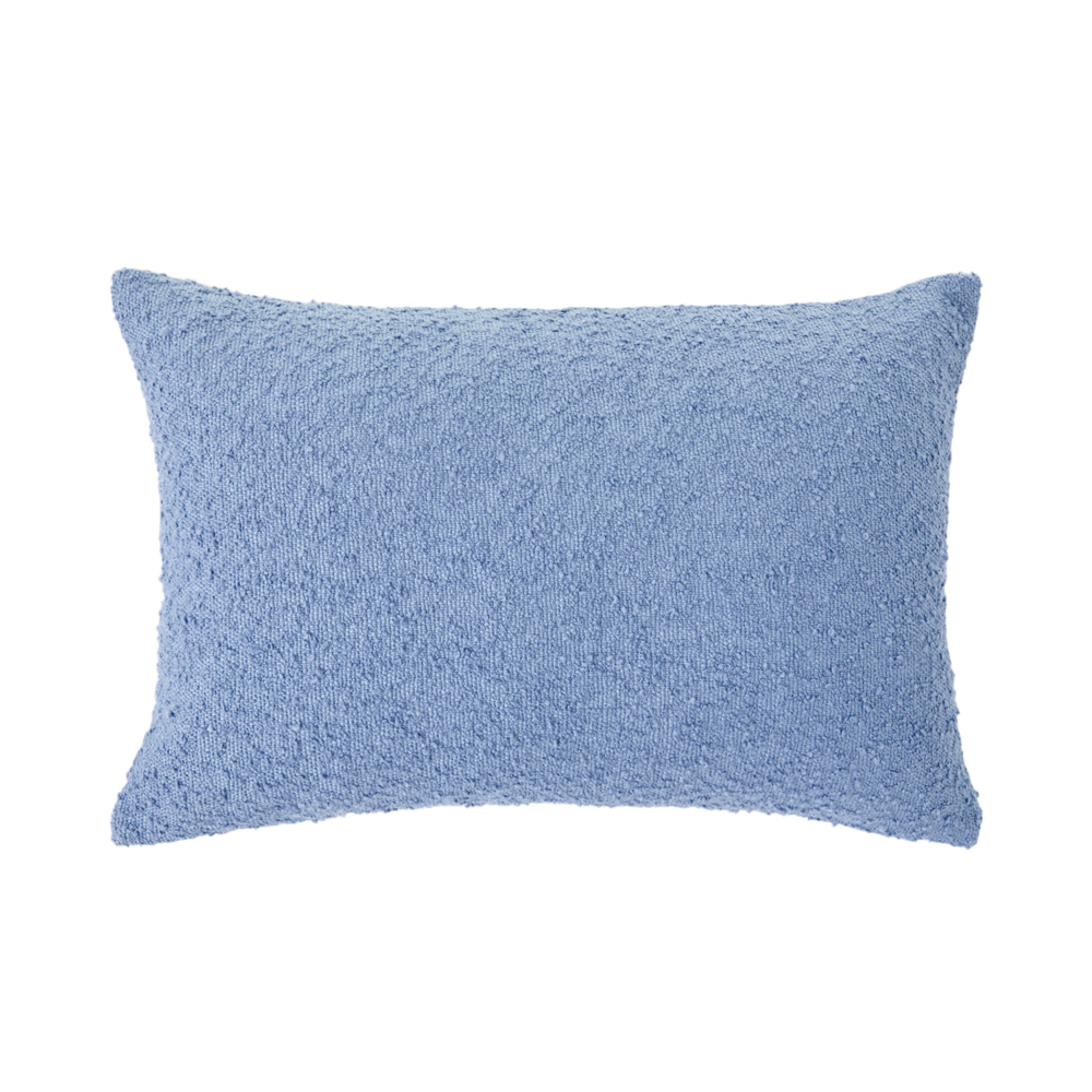 Otis Chambray Blue Boucle Long Cushion | Adairs