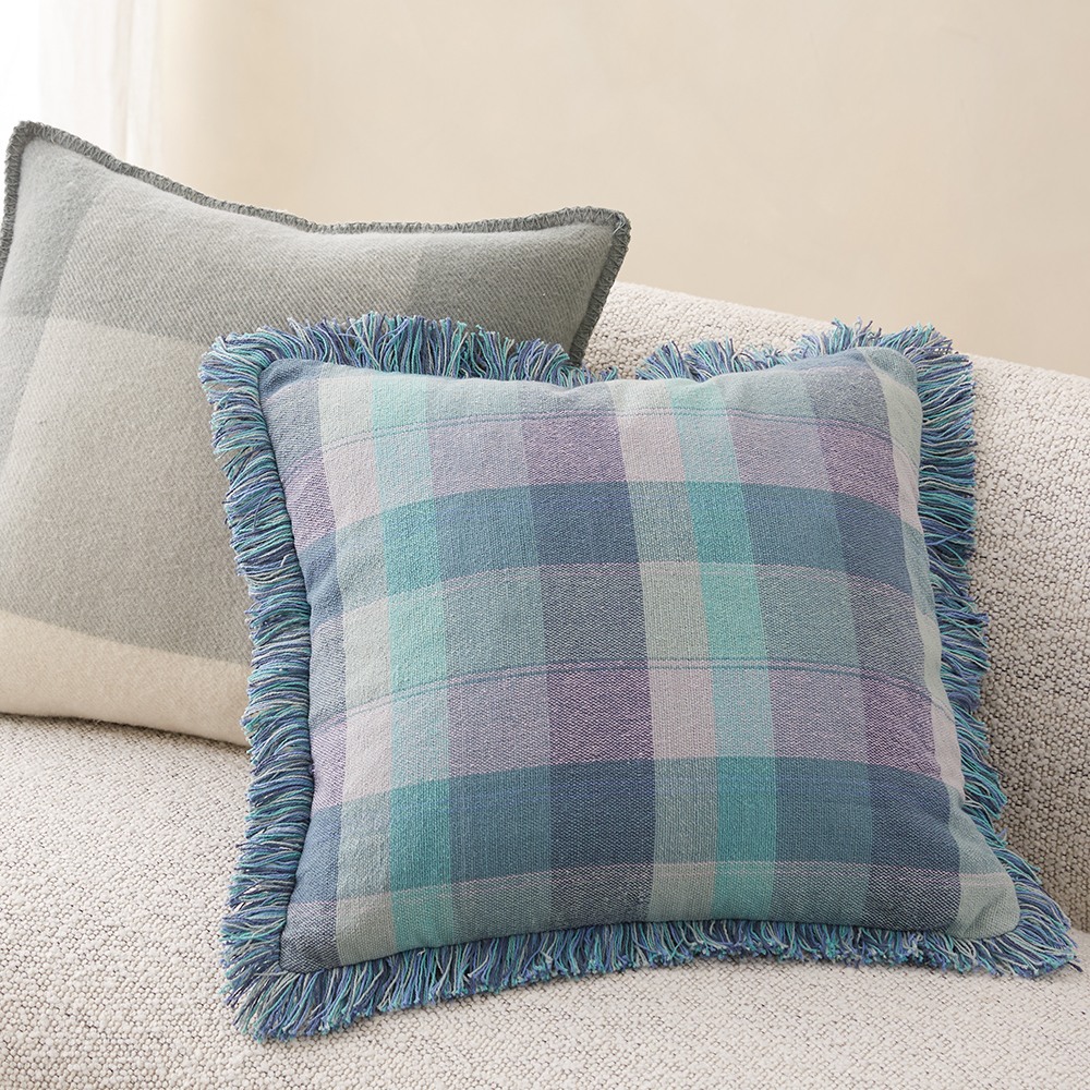 Preston Jewels Check Cushion | Adairs