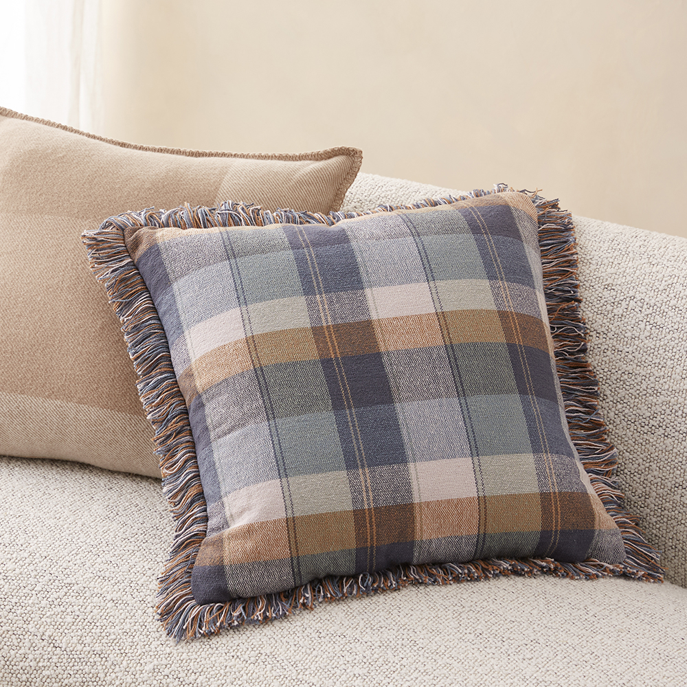 Preston Moss Check Cushion | Adairs