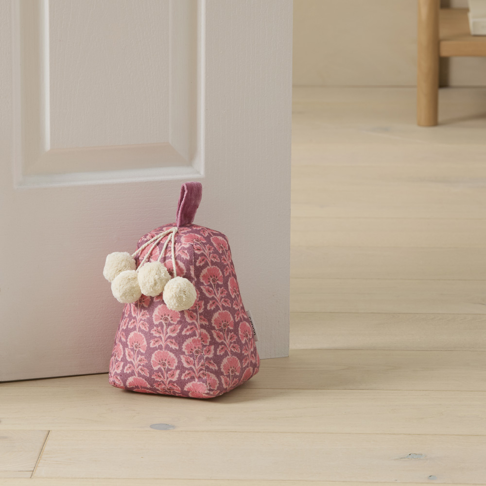Woodblock Berry Floral Door Stop | Adairs