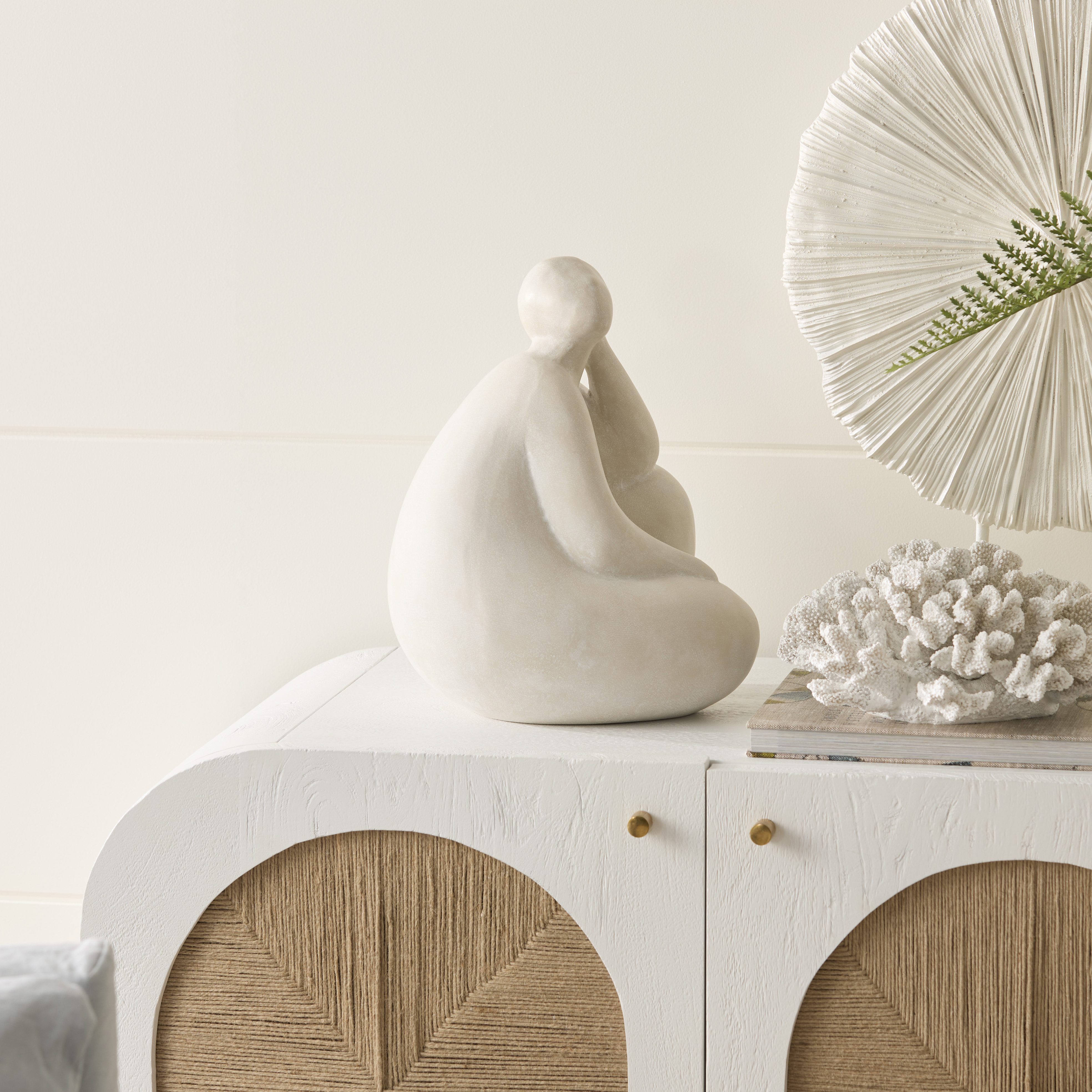 Thinking Off White Statue | Adairs