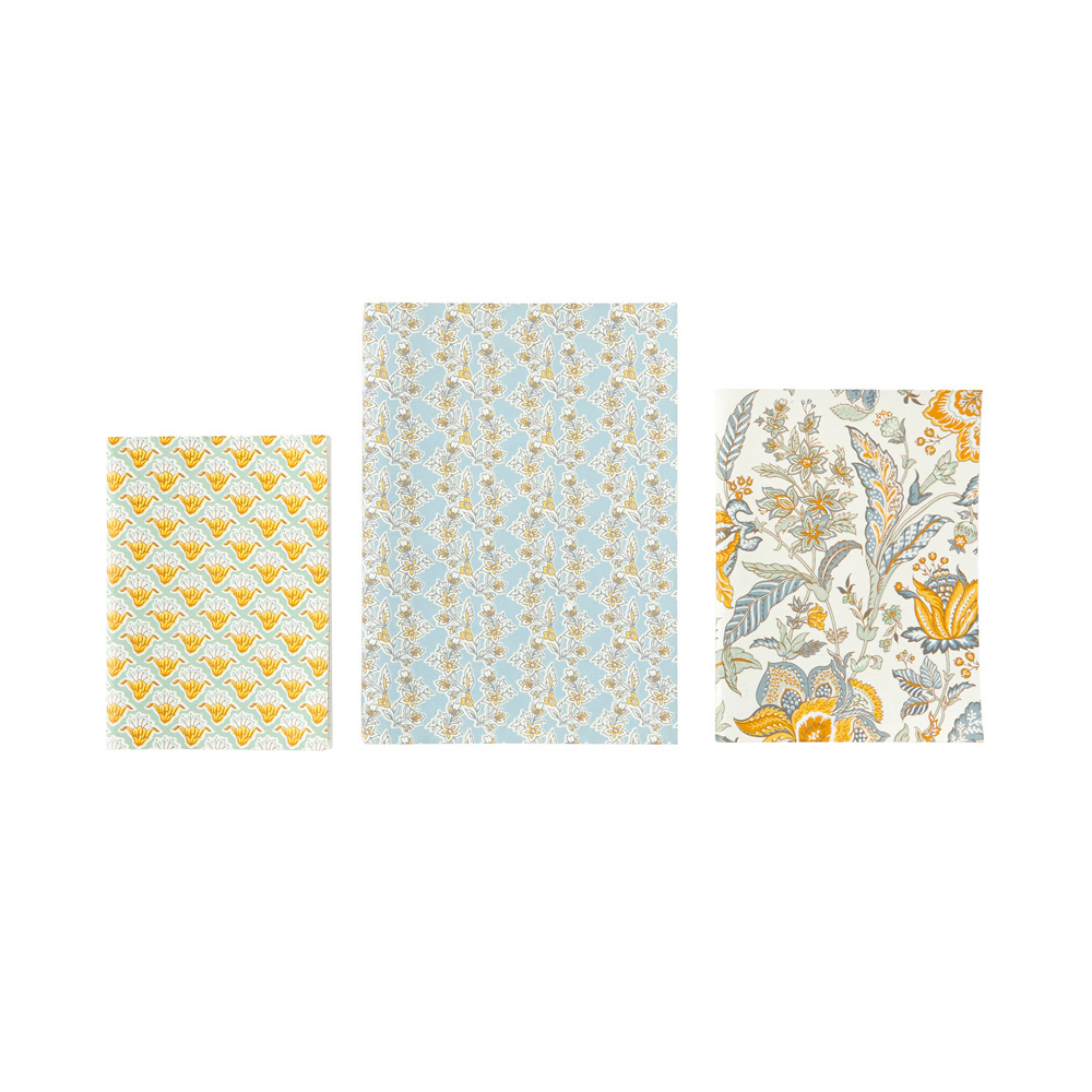 Teal Block Printed Note Book Set | Adairs