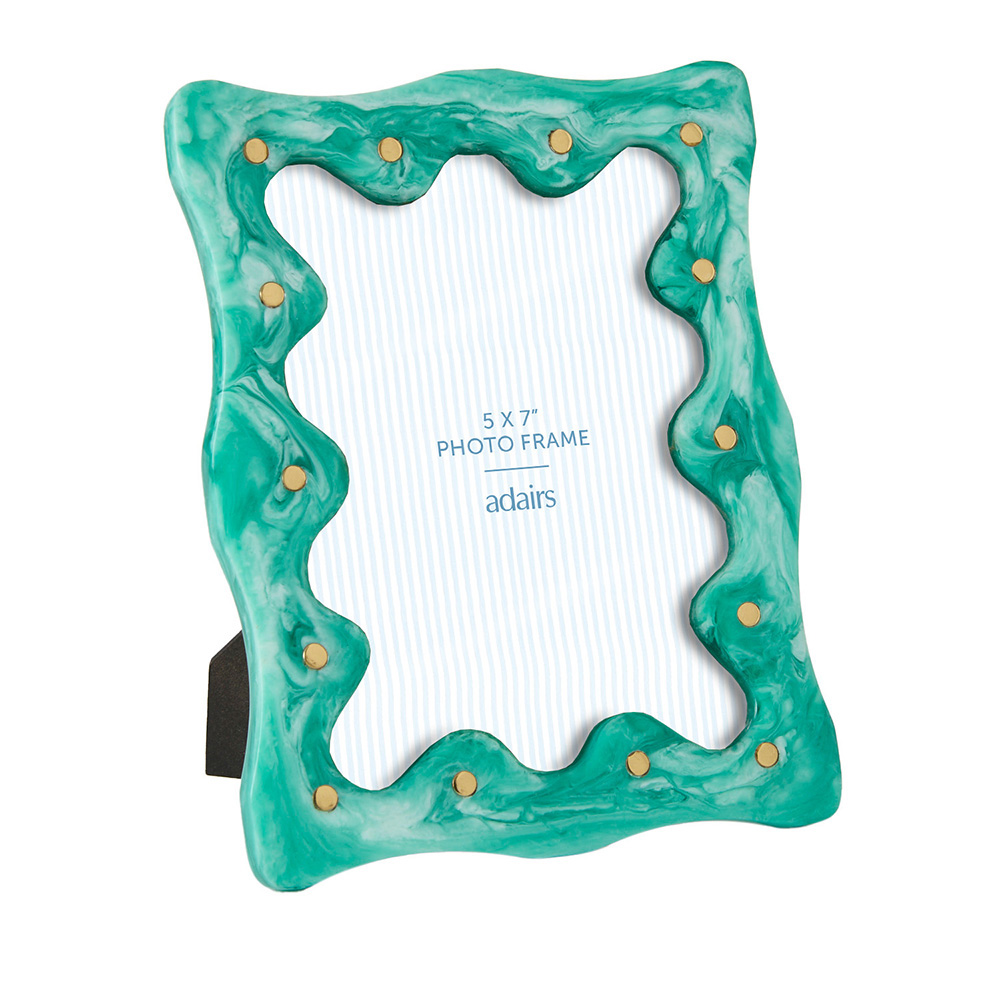 Miro Turquoise Wave Resin Frame | Adairs