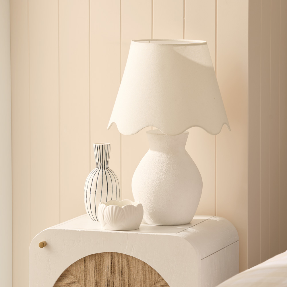 Scallop White Table Light | Adairs