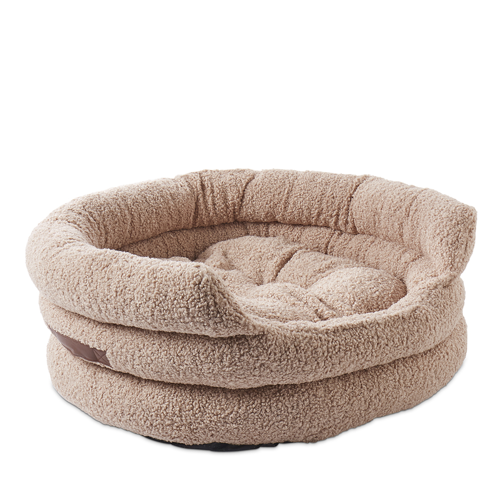 Ziggy Beige Sherpa Pet Bed | Adairs