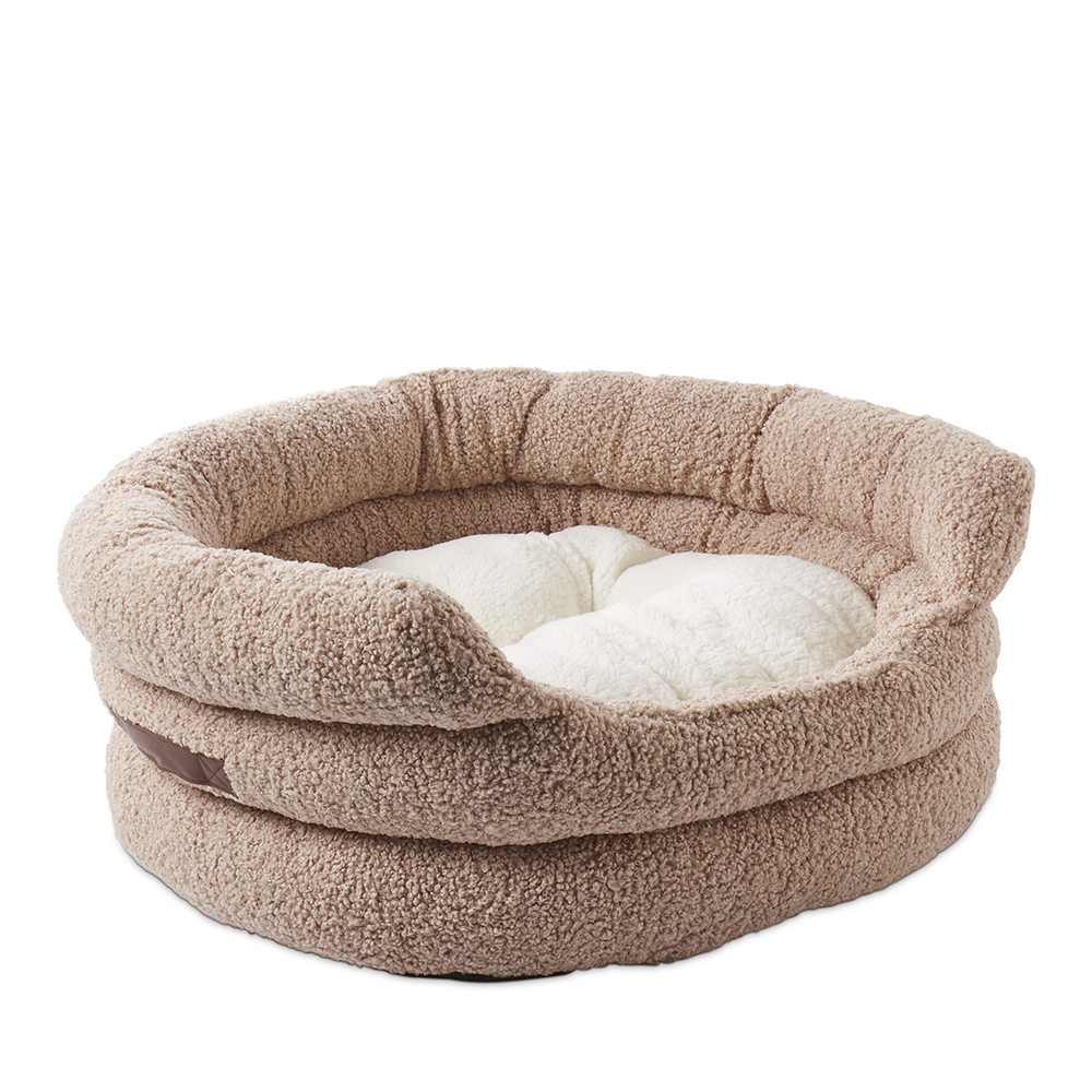 Ziggy Beige Sherpa Pet Bed | Adairs